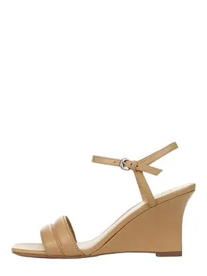 Vince Prema Leather Wedge Sandal - Light Sable