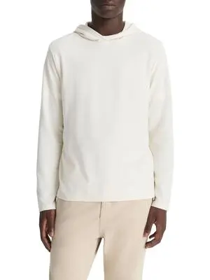 Vince Pima Cotton Piqué Hoodie - Blanco