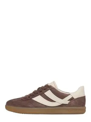 Vince Oasis Suede And Leather Sneakers - Koala Taupe/flax