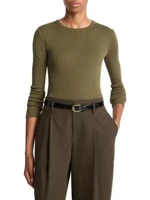 VINCE Vince Essential Pima Cotton-Blend Long-Sleeve T-Shirt