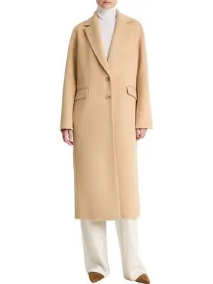 Vince Wool-blend Single-breasted Coat - Camel
