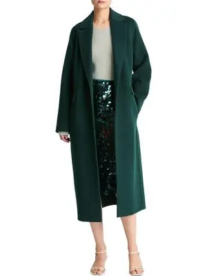Vince Wool-blend Single-breasted Coat - Juniper