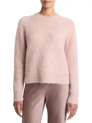 Vince Brushed Alpaca-blend Crew Neck Sweater - Beet Root