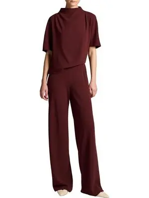 Vince Colette High-rise Crepe Bias Pant - Black Rose