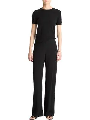 Vince Colette High-rise Crepe Bias Pant - Black