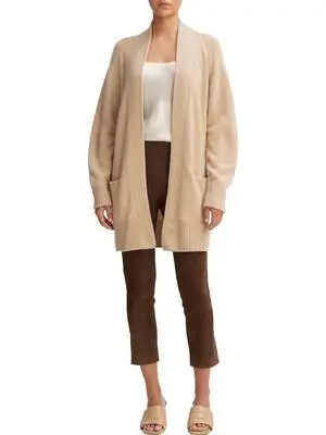 Vince Cashmere Open-front Cardigan - Camel