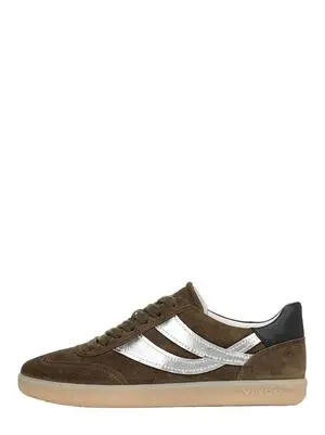 Vince Oasis Suede & Leather Lace-up Sneakers - Militare/silver
