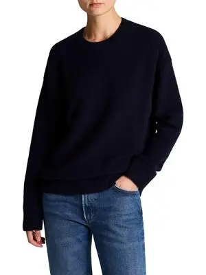 Vince Vince Plush Cashmere Crew Neck Sweater Midnight