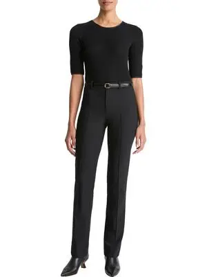 Vince Vince Cotton-Blend Slim Cigarette Pant Black