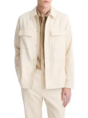 Vince Italian Linen-cotton Chore Coat - Bone