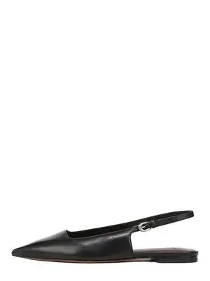 Vince Gracy Leather Slingback Flat - Black