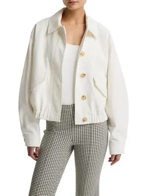 VINCE Vince Cotton Twill Bomber Jacket