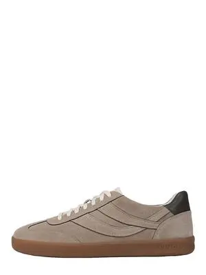 Vince Oasis Contrast-edge Suede And Leather Sneakers - Sandstorm/cocoa Brown