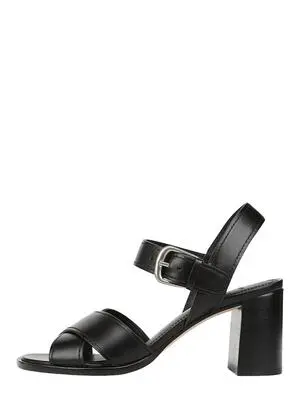 Vince Salma Leather Heeled Sandal - Black