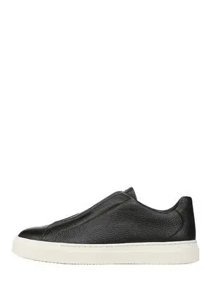 Vince Lakewood Leather Slip-on Sneakers - Black