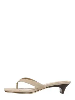Vince Vince San Juan Suede Heeled Thong Sandal Dune