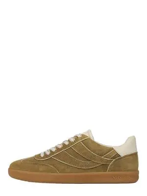 Vince Oasis Contrast-edge Suede Sneakers - Olivewood/flax
