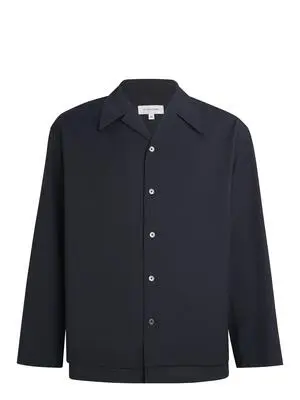 LE17SEPTEMBRE Oversized Camp Collar Shirt - Navy