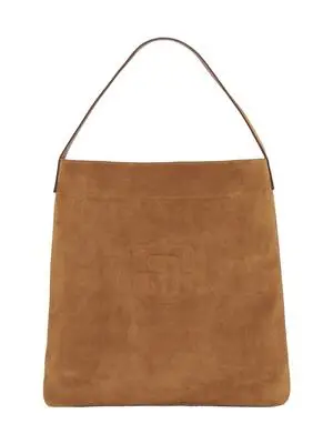 Gerard Darel Lady Gd Suede Tote Bag - Wheat