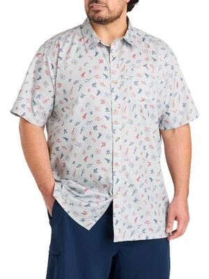 Columbia Big & Tall Pfg Super Slack Tecas Sport Shirt - Grey