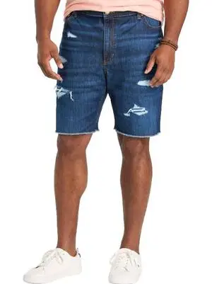TRUE NATION BY DXL Athletic Fit Everyday Denim Shorts - Refined Blue