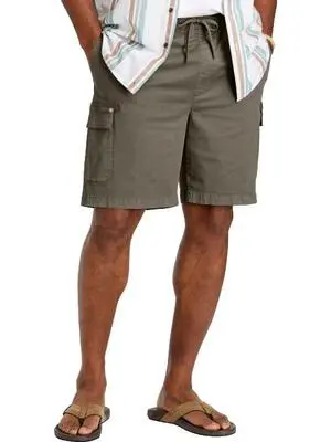 TRUE NATION BY DXL Big & Tall Athletic Fit Drawstring Cargo Shorts - Faded Moss
