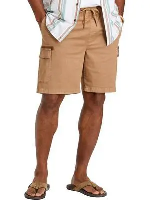 TRUE NATION BY DXL Big & Tall Athletic Fit Drawstring Cargo Shorts - Portabella