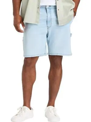 TRUE NATION BY DXL Relaxed Fit Carpenter Denim Shorts - Woodsmoke