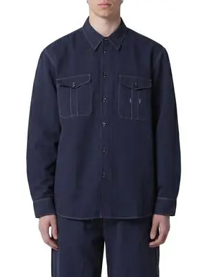 Studio Nicholson Casual Cotton And Linen Shirt - Blue