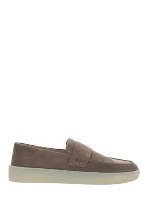 BOSS Suede Loafers With Penny Bar And Rubber Sole - Beige