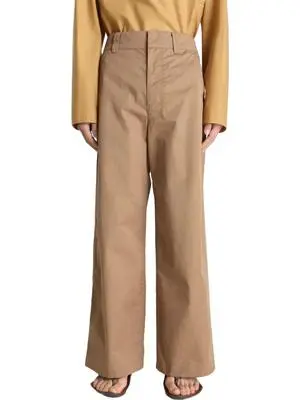 LEMAIRE Wide Leg Tailored Trousers - Brown