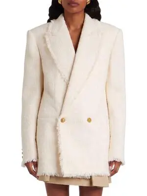 Balmain Double Breasted Jacket - White