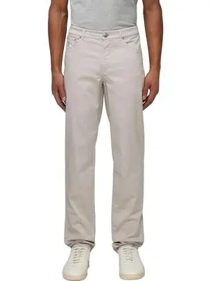 Brunello Cucinelli Cotton Stretch Slim Fit Trousers - Beige