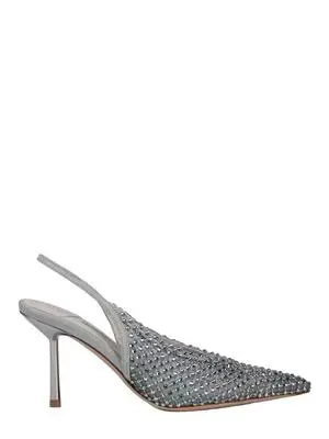 LE SILLA Gilda Crystal-embellished Slingback Pumps - Grey