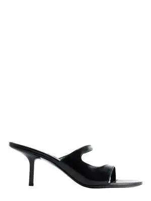 By Far Serena Patent-leather Sandals - Black