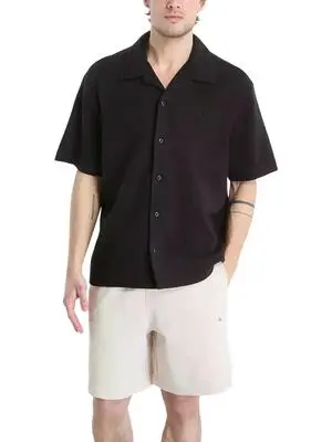 Calvin Klein Logo-embroidered Shirt - Black