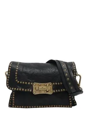 CAMPOMAGGI Agnese Stud-embellished Shoulder Bag - Black