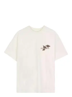 ONLY THE BLIND Logo-embroidered Serpent-motif T-shirt - Neutrals
