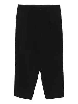 Yohji Yamamoto Pleated Straight-leg Trousers - Black