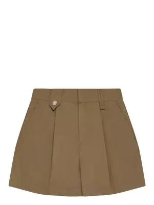 Simone Rocha Embellished Pleated Shorts - Brown