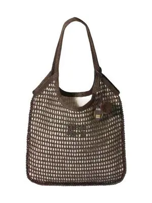 Miu Miu Miu Miu Ivy Raffia Crochet Bag Brown