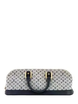 LOUIS VUITTON Monogram Mini Lin Alma Satchel - Blue