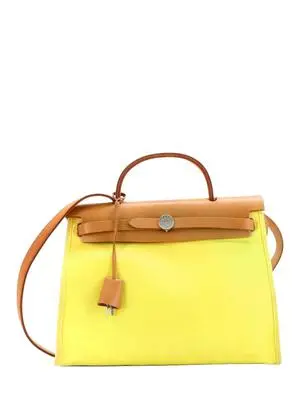 Hermès Herbag Zip Berline Shoulder Bag - Yellow