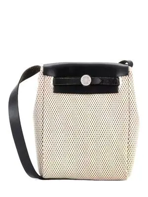Hermès Herbag Toile And Leather Tpm Crossbody Bag - Black