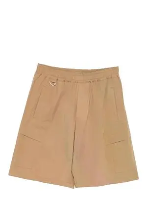 LOW BRAND Elasticated Waist Cargo Shorts - Brown