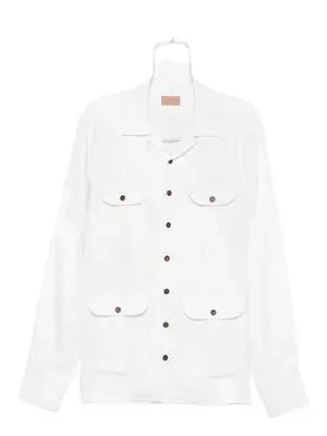 BORRIELLO NAPOLI Four-pocket Overshirt - White