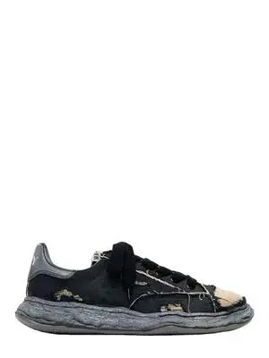 Mihara Yasuhiro Distressed Effect Chunky Sole Sneakers - Black