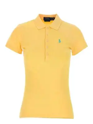 Polo Ralph Lauren Embroidered Logo Slim Fit Polo Shirt - Yellow