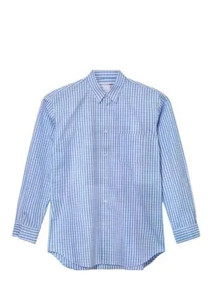 Comme Des Garçons Gingham-check Shirt - Blue