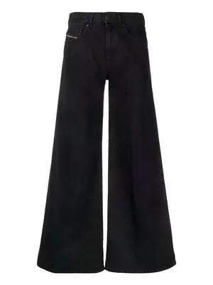 DIESEL® High-waist Wide-leg Jeans - Black